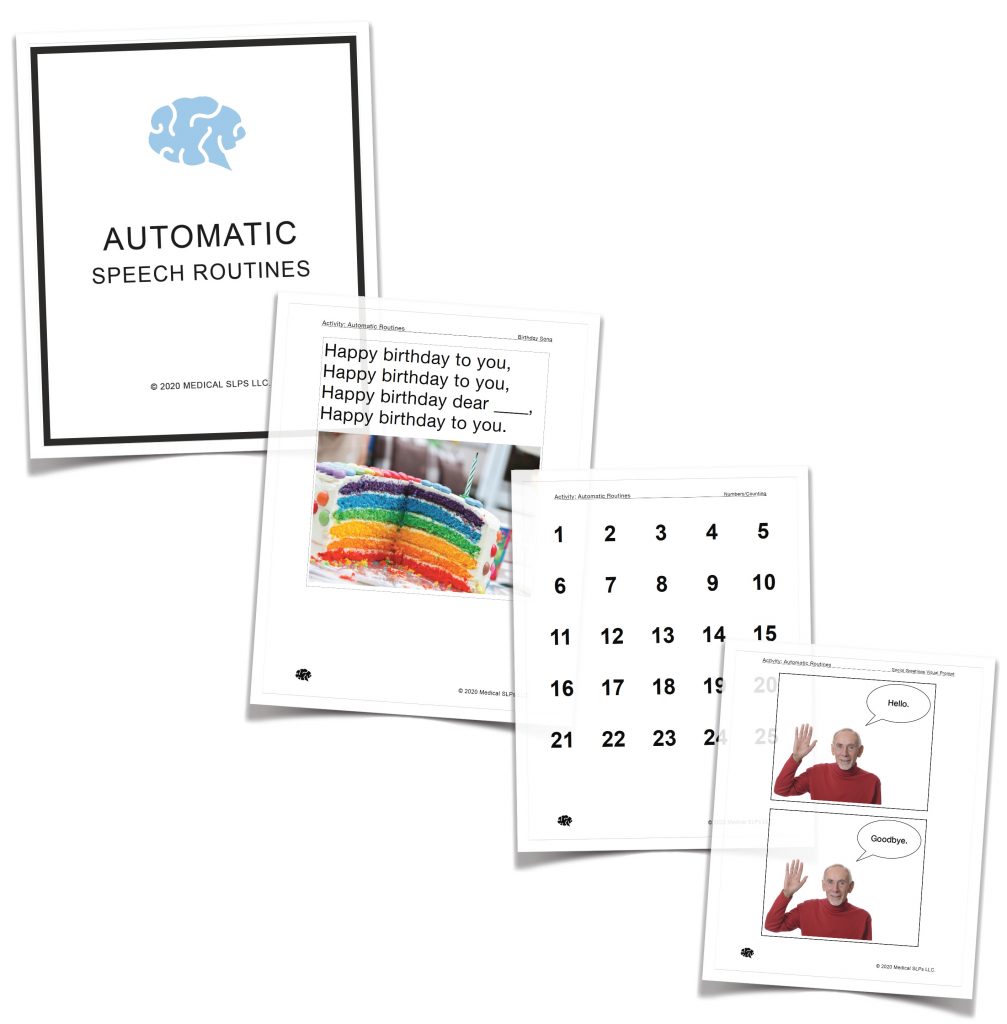Sequencing Speech Therapy Materials - Medical SLPs