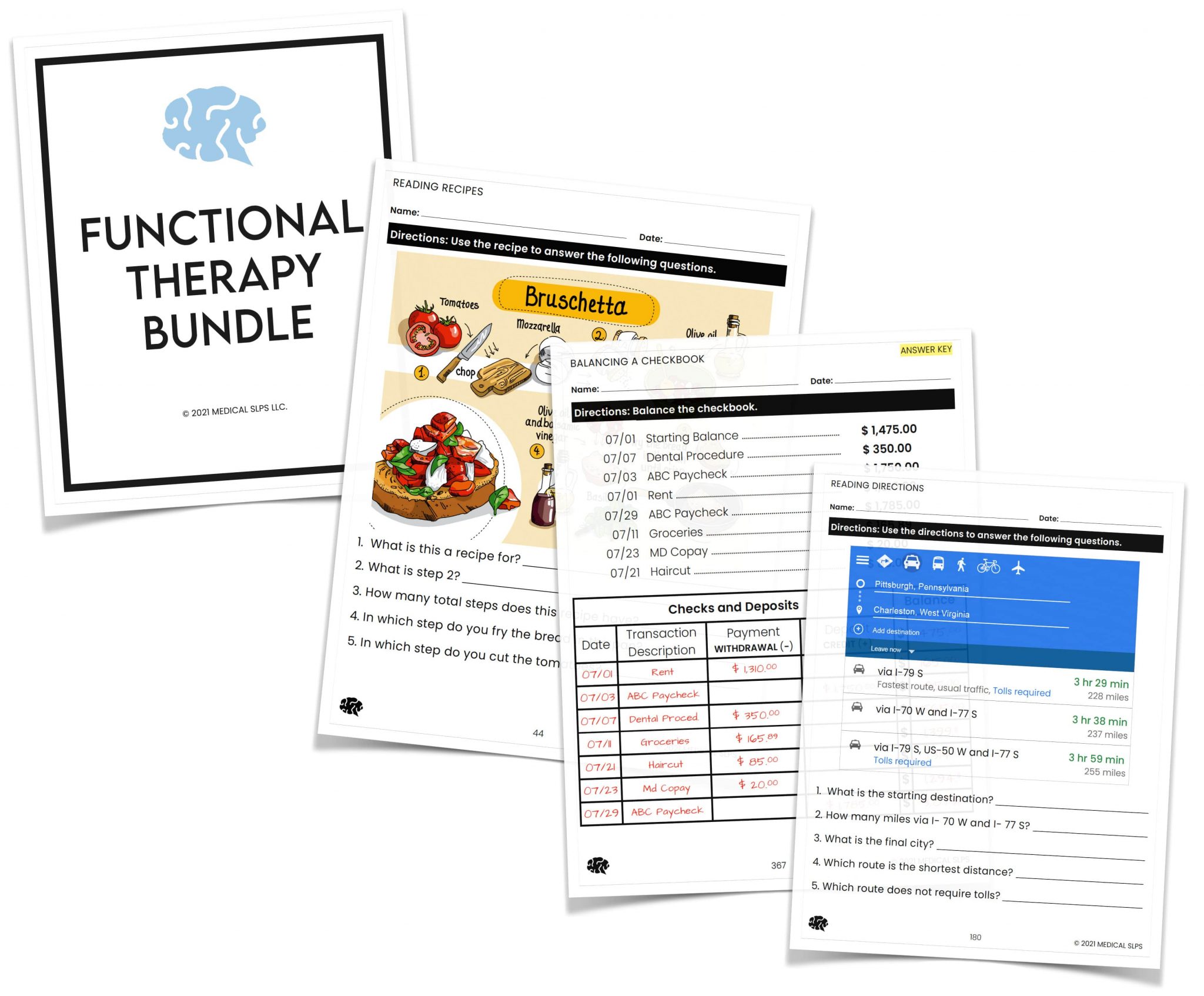 Functional Speech Therapy Materials Bundle - Medical SLPs