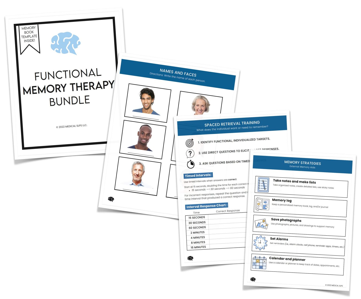 Printable Memory and Orientation Book - Medical SLPs