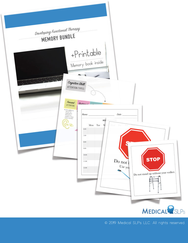 Printable Memory and Orientation Book - Medical SLPs