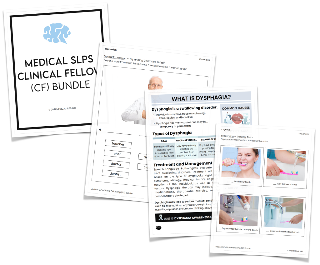 Medical SLP Clinical Fellow (CF) Bundle - Medical SLPs