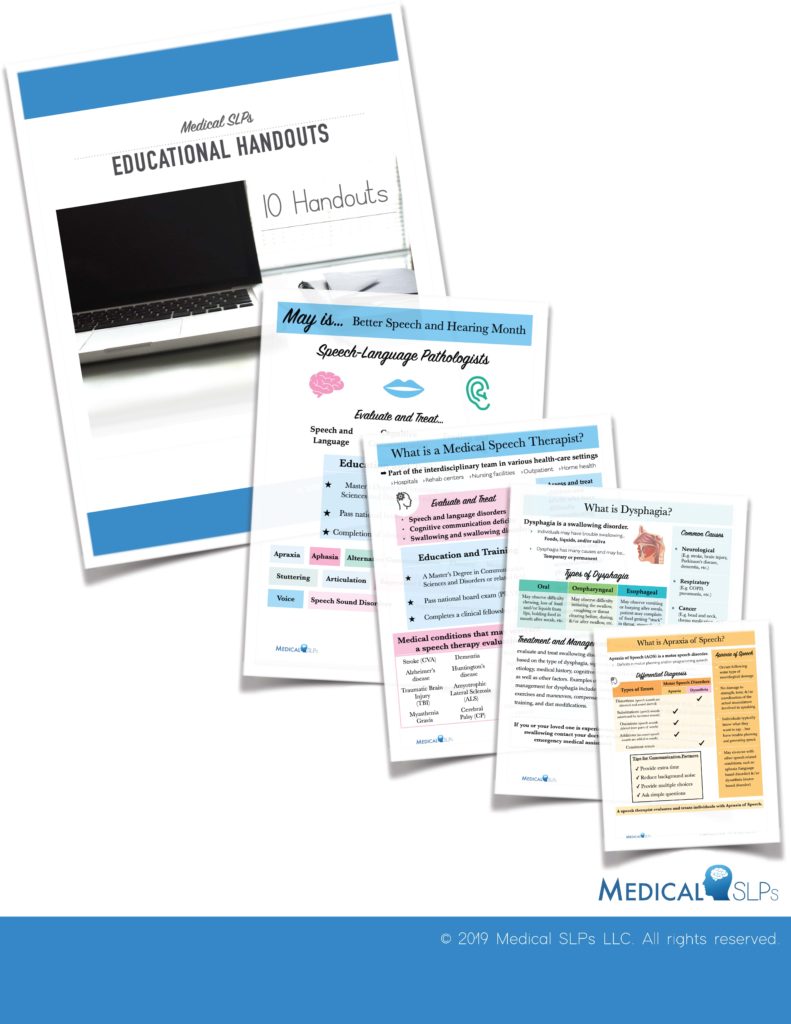 Educational Handouts Bundle - Medical SLPs