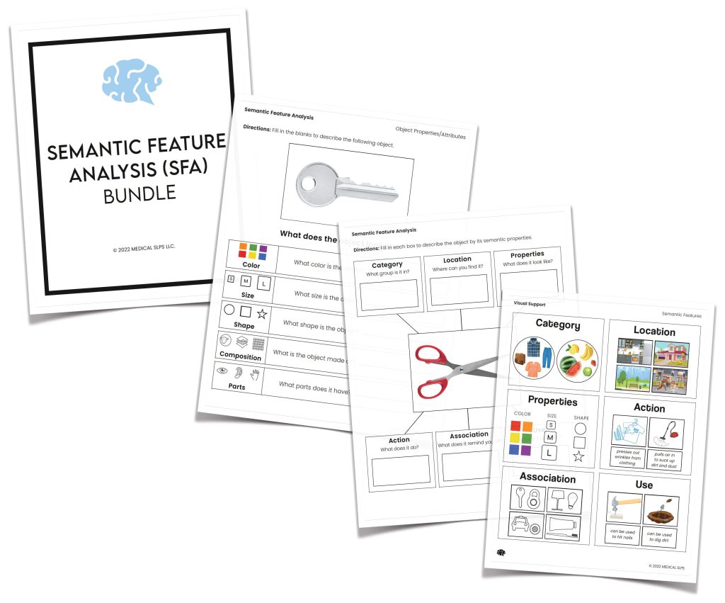 Semantic Feature Analysis (SFA) Bundle - Medical SLPs