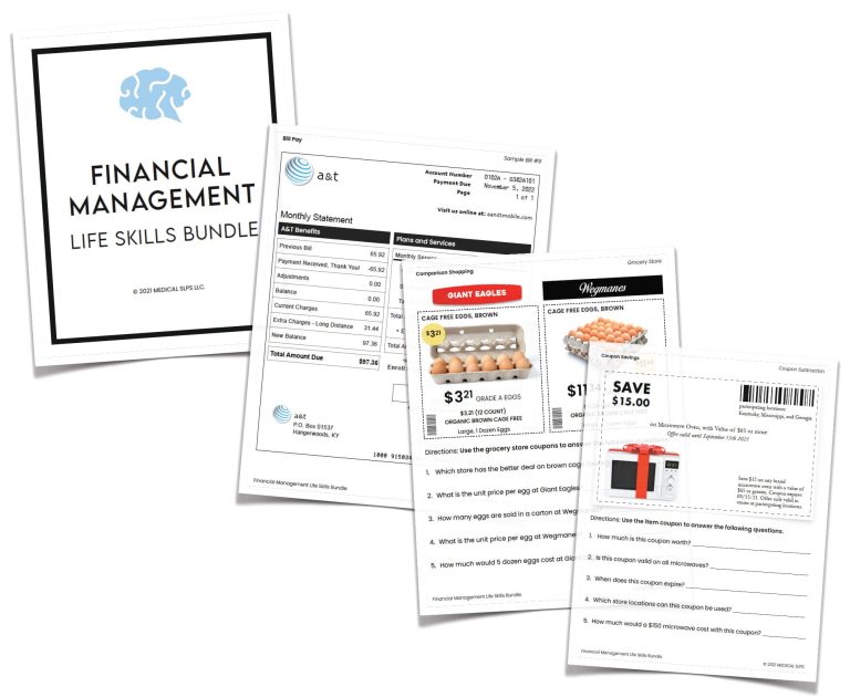 Financial Management Life Skills Bundle - Medical SLPs