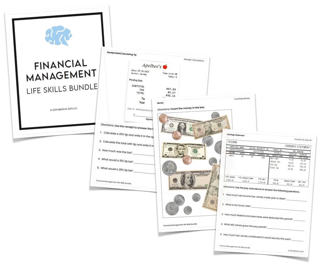 Financial Management Life Skills Bundle - Medical SLPs